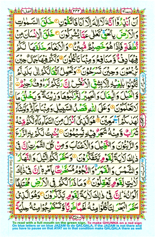 Gateway to Quran: Colour Coded Quran - Para 14