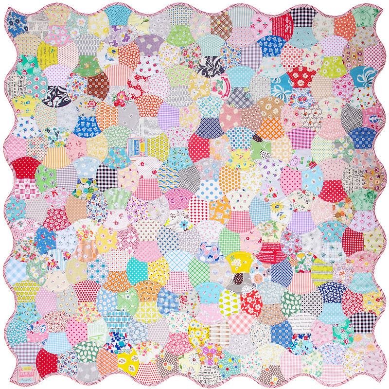 Red Pepper Quilts: The Finished Scrappy Apple Core Quilt