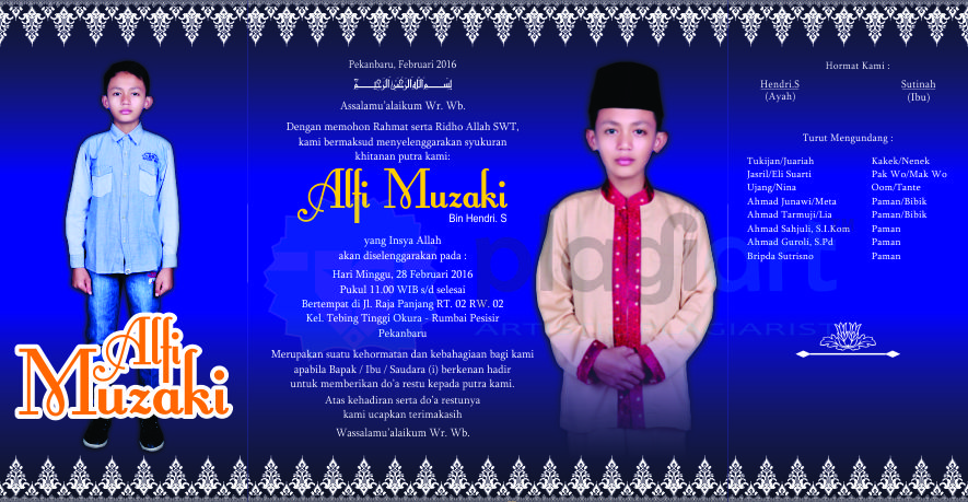 85 Koleksi Contoh Undangan Khitan Cdr Gratis Terbaik - Contoh Undangan