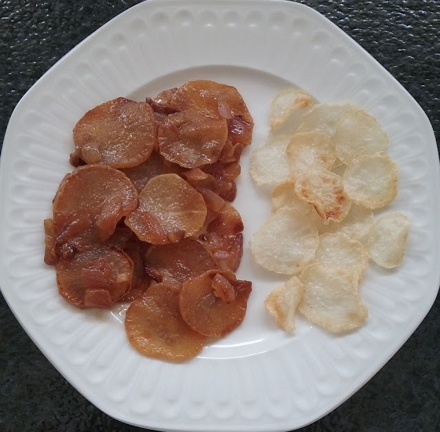 Mis recetas PKU: CHIPS DE NABO, SALTEADO Y PURÉ DE NABO