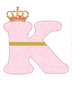 Abecedario Rosa con Corona. Pink Alphabet with Crown. - Oh my Alfabetos!