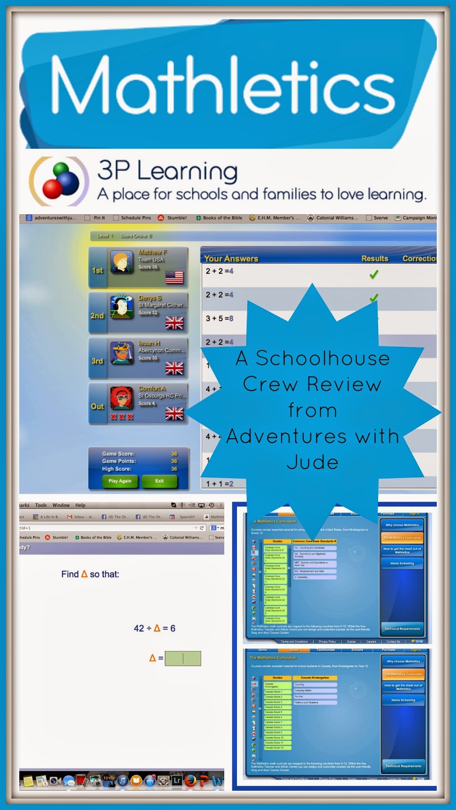 Adventures with Jude: 3P Learning: Mathletics (A Schoolhouse Crew Review)