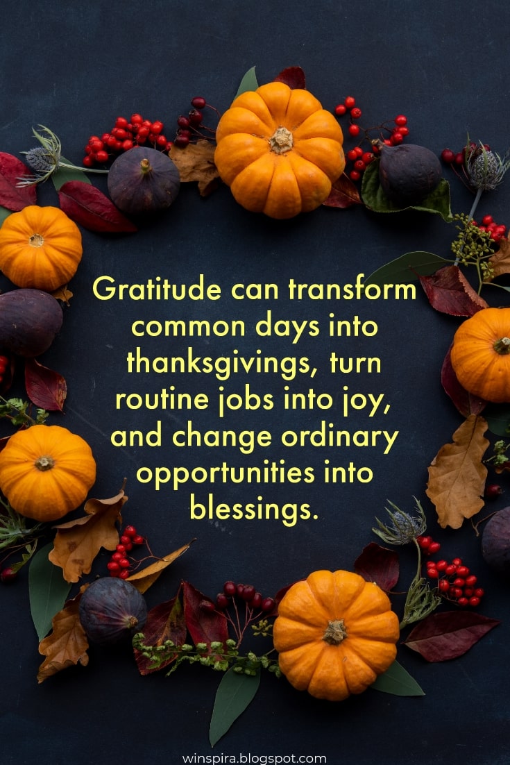 24 Thanksgiving Quotes, Words And Sayings