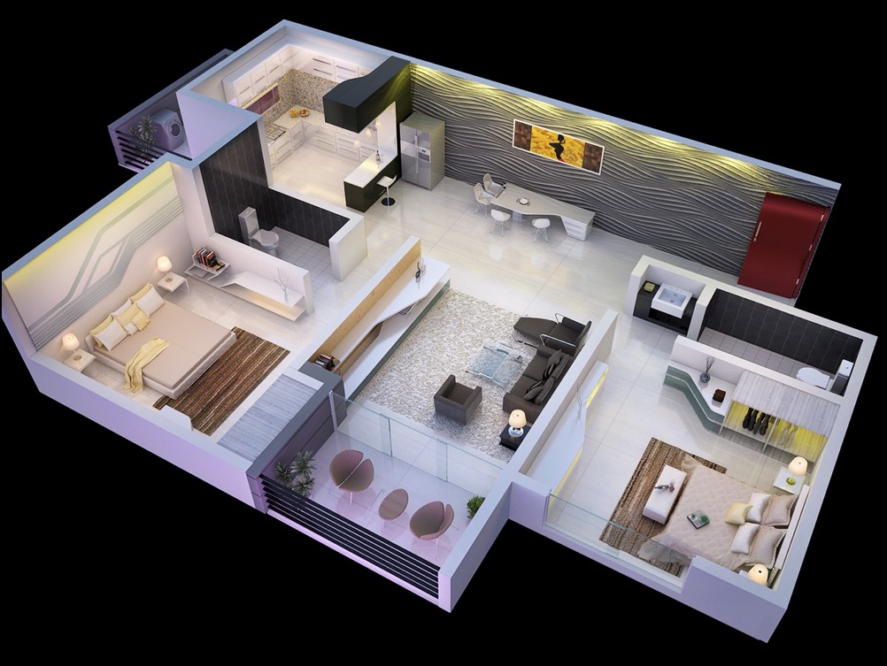 30 Plantas de Casas Modernas em 3D - Modelos, Projetos!