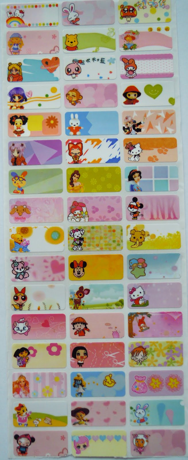 Angel Dimple: Waterproof Cartoon Name Sticker