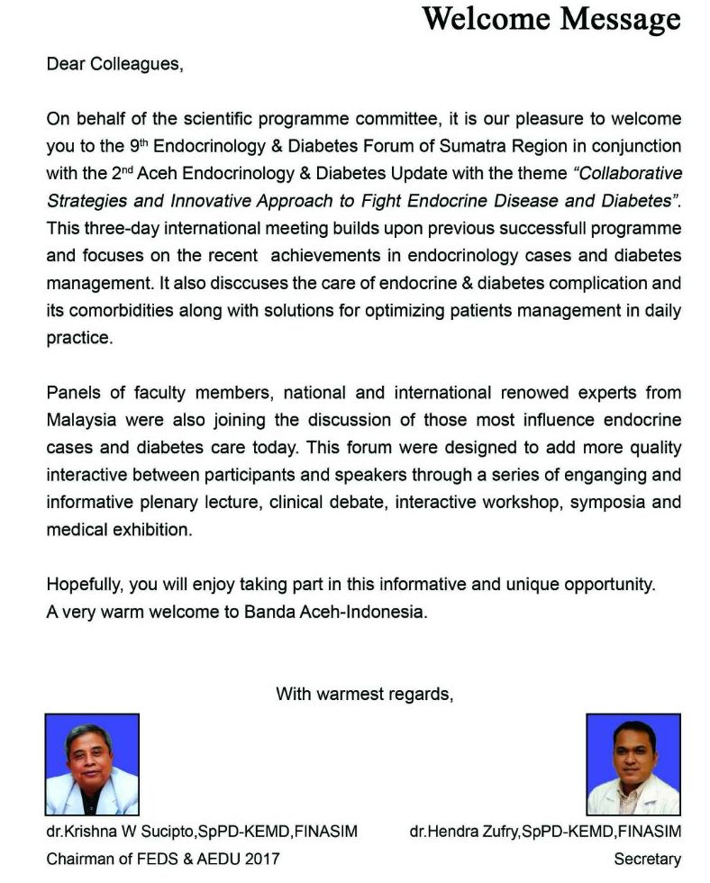 dokter Andrie Gunawan: Final Announcement 9th ENDOCRINOLOGY & DIABETES ...