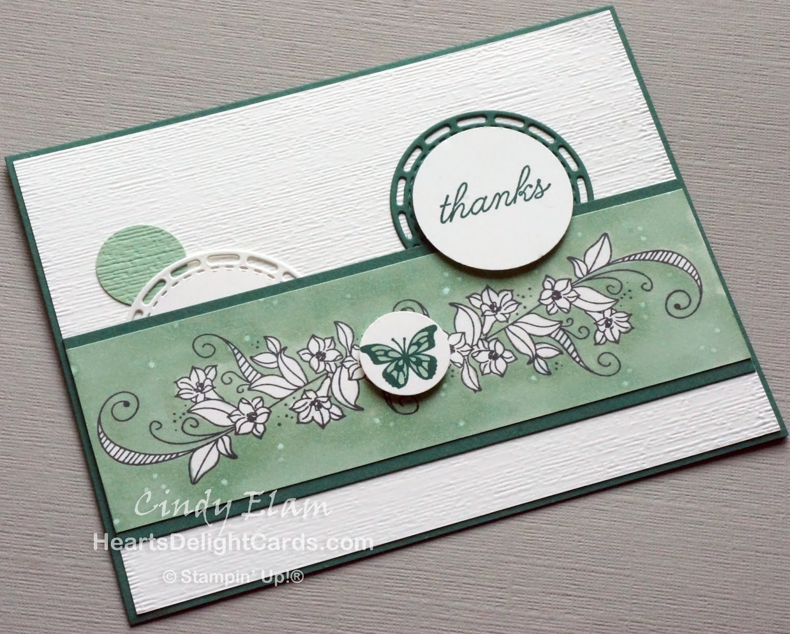 Heart's Delight Cards: Circle of Thanks in Monochrome