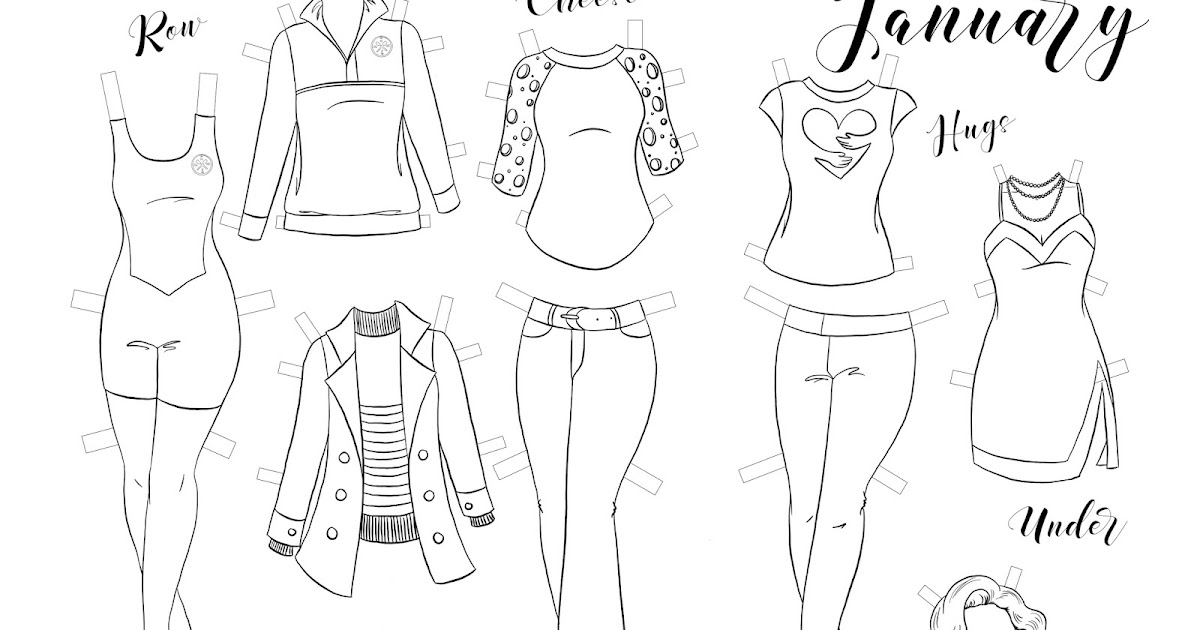 Paper Doll School: January Paper Doll - Set 5