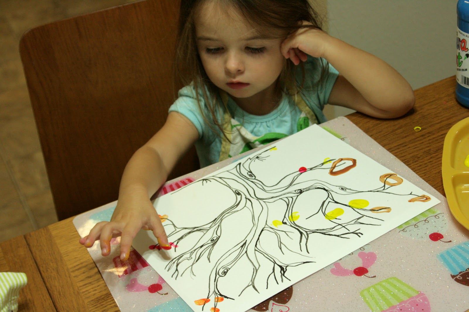 emily sparks: preschool art: fall tree