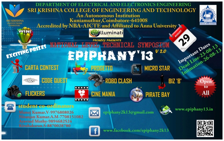 Your Instrumentation: Epiphany 13 | Technical Fest | Sri Krishna ...