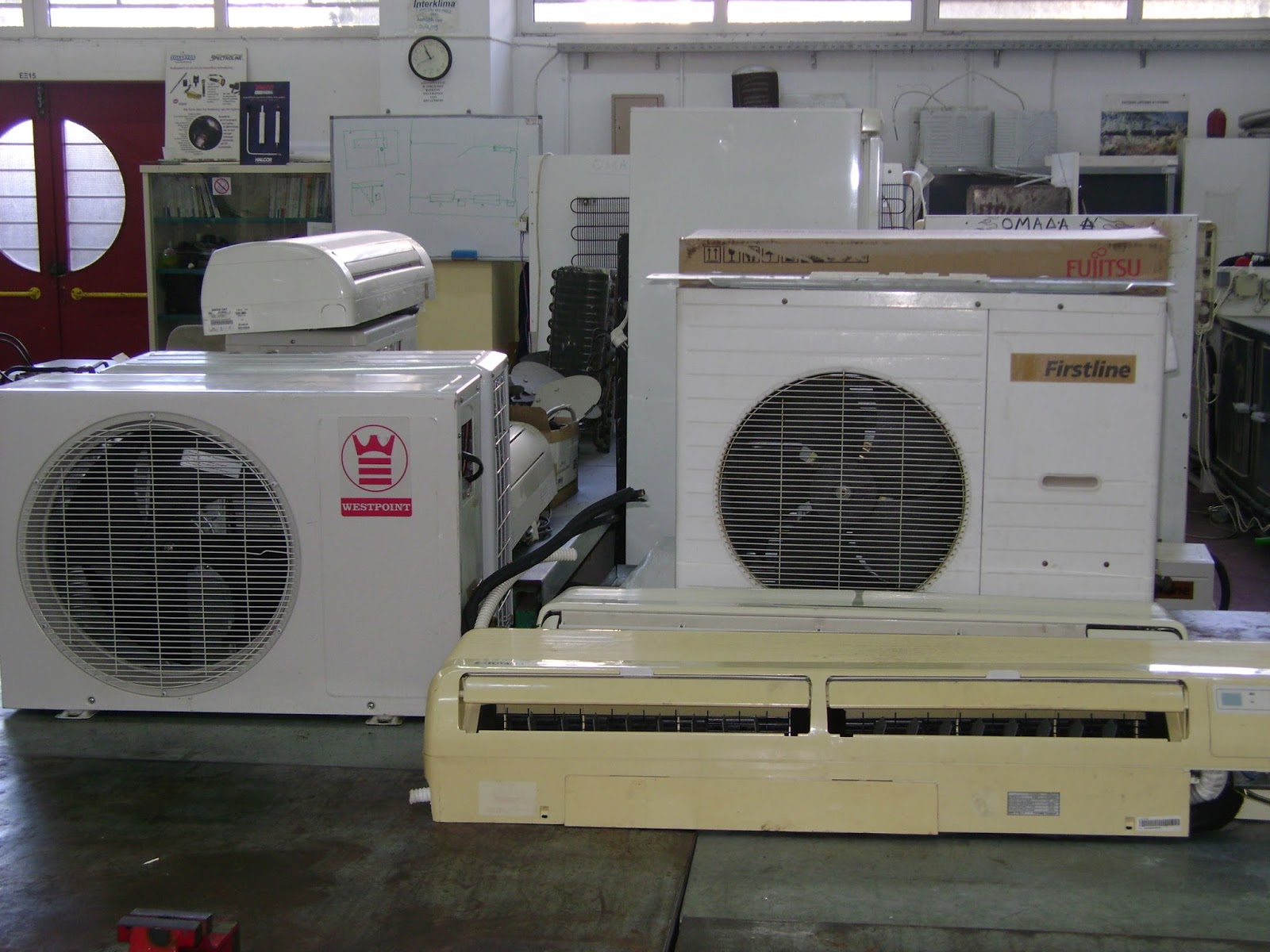 ΕΡΓΑΣΤΗΡΙΟ ΨΥΞΗΣ-ΚΛΙΜΑΤΙΣΜΟΥ : Φωτογραφίες ασκήσεων