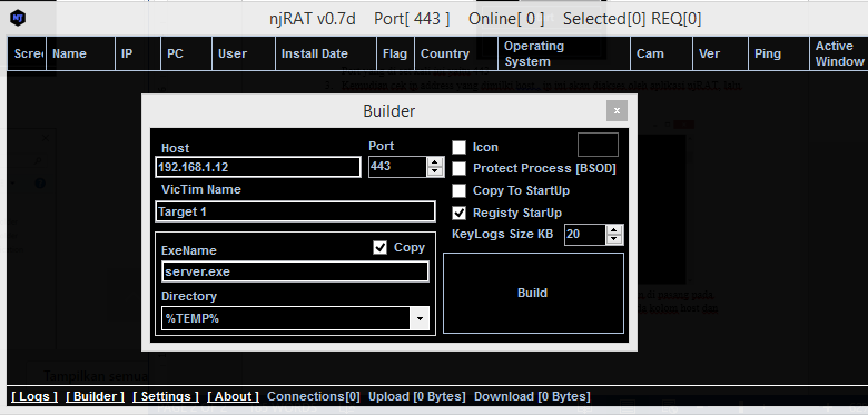 Tutorial Hacking Menggunakan njRAT - Karya Tegar