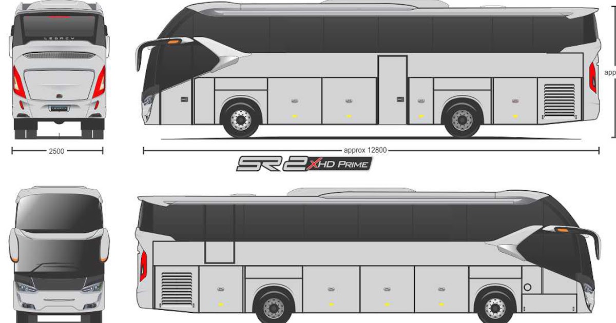 Blueprint bus SR2 XHDPrime | Membuat Model bus dengan Zmodeler dan blender