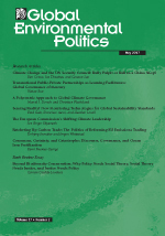 International Law Reporter: New Issue: Global Environmental Politics