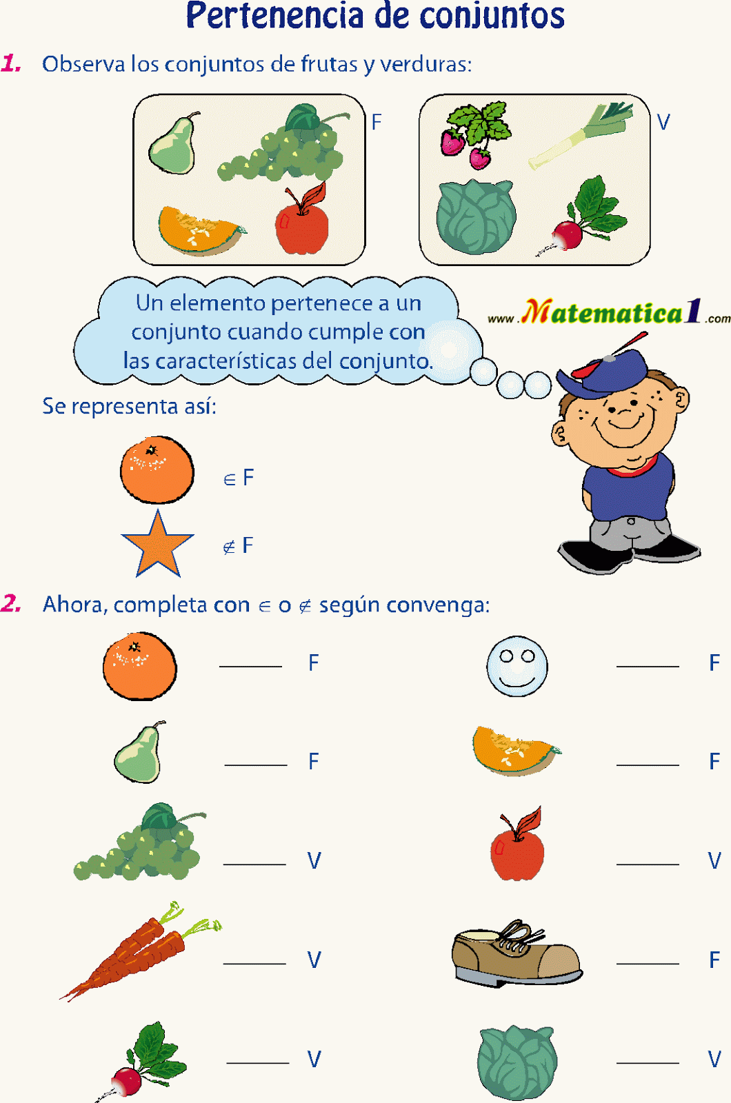 CONOCIENDO LOS CONJUNTOS ACTIVIDADES Y EJERCICIOS DE PRIMERO DE PRIMARIA