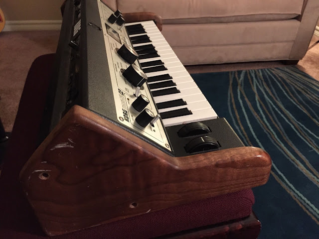 MATRIXSYNTH: Custom Korg microKorg XL with Slanted Front Panel & Wood Sides