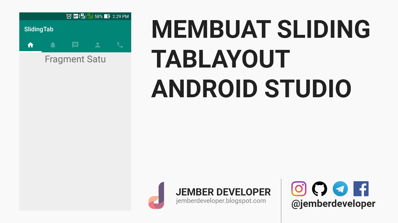 Cara Mudah Membuat Sliding TabLayout di Android Studio 3 - Jember Developer
