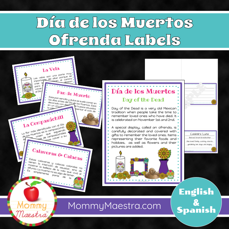 Mommy Maestra: Quick, No-Prep Day of the Dead Printables for Kids
