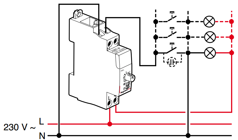 Schéma électrique-minuterie electrique: Minuterie simple - cours ...