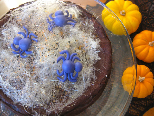 Pixie Crust: Spun Sugar Spider Web Flourless Chocolate Cake (GF)