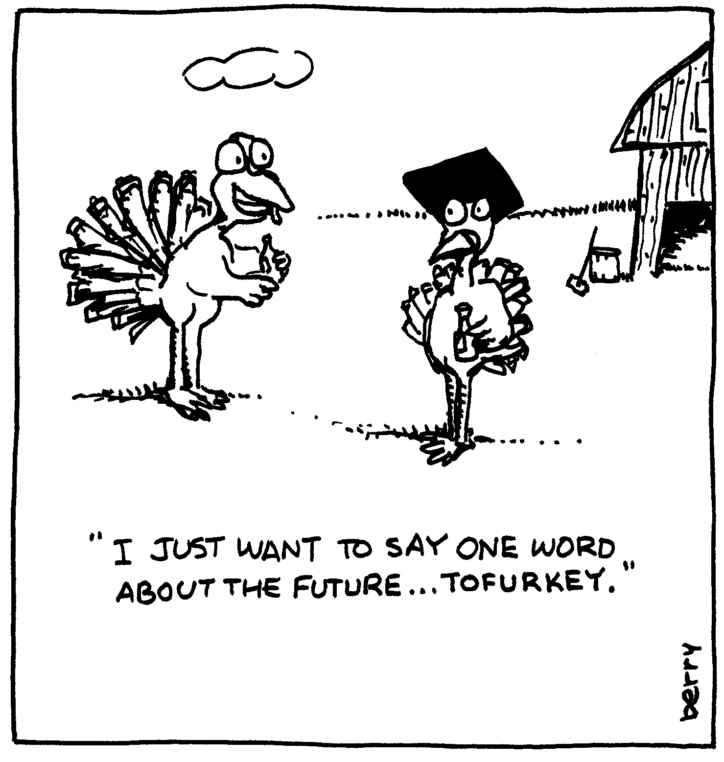 berry cartoons: tofurkey cartoon