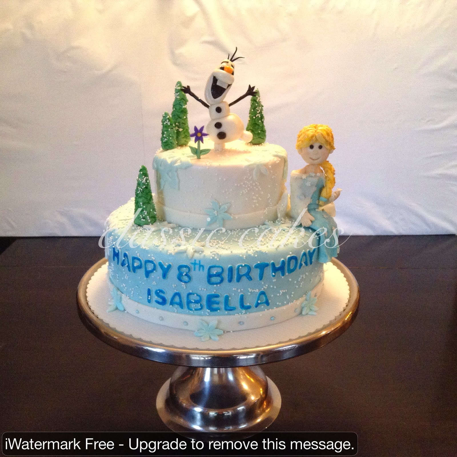 CLASSIC CAKES: 2 Tier "Frozen" movie cake with Olf & Elsa
