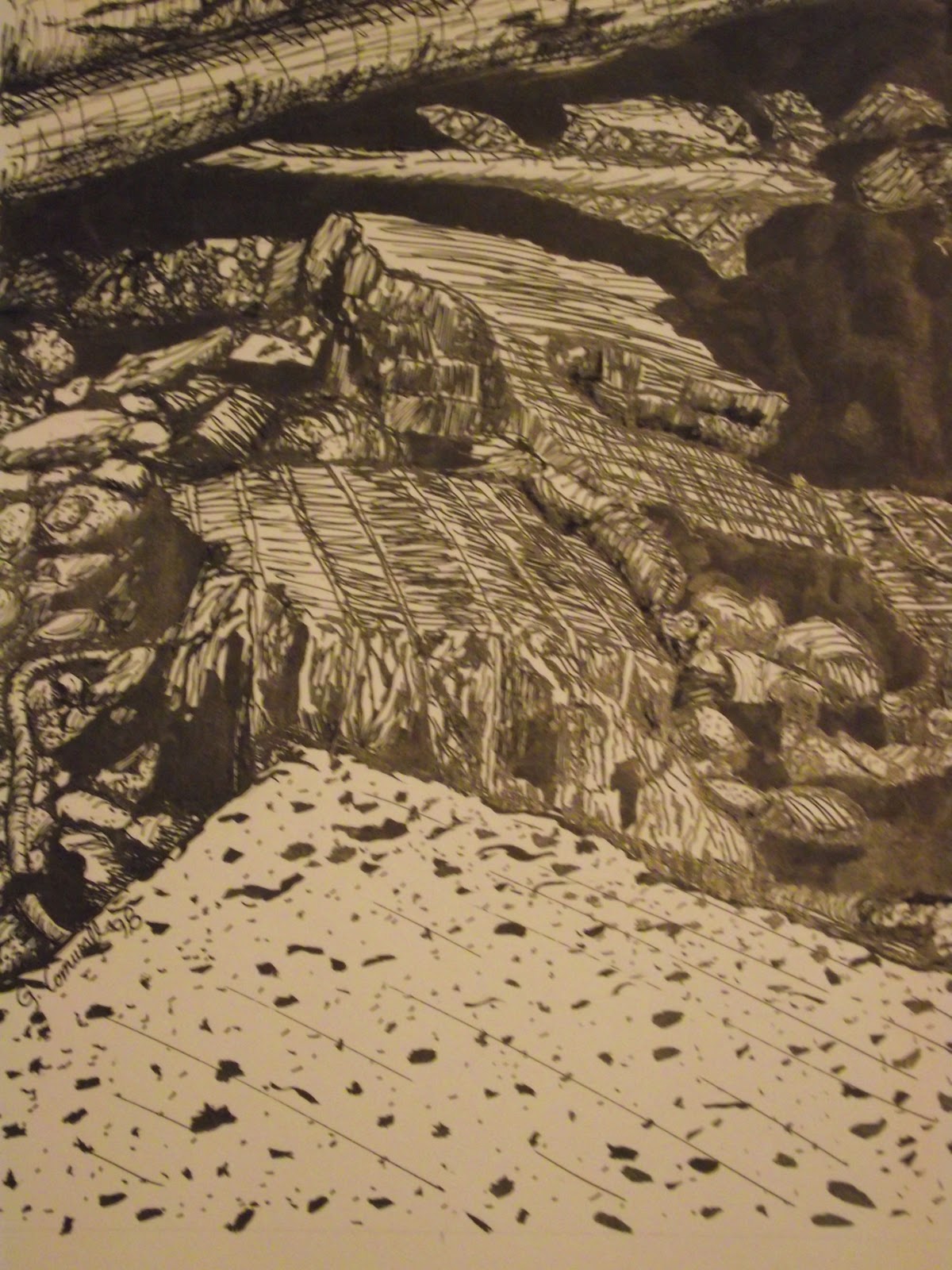 The Art of Life: Ink Drawings and a Pencil Drawing 1990s