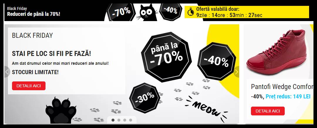 CATALOG BLACK FRIDAY TOP-SHOP. Reduceri pana la 70% Dormeo, Delimano, Walkmaxx, Wellneo.