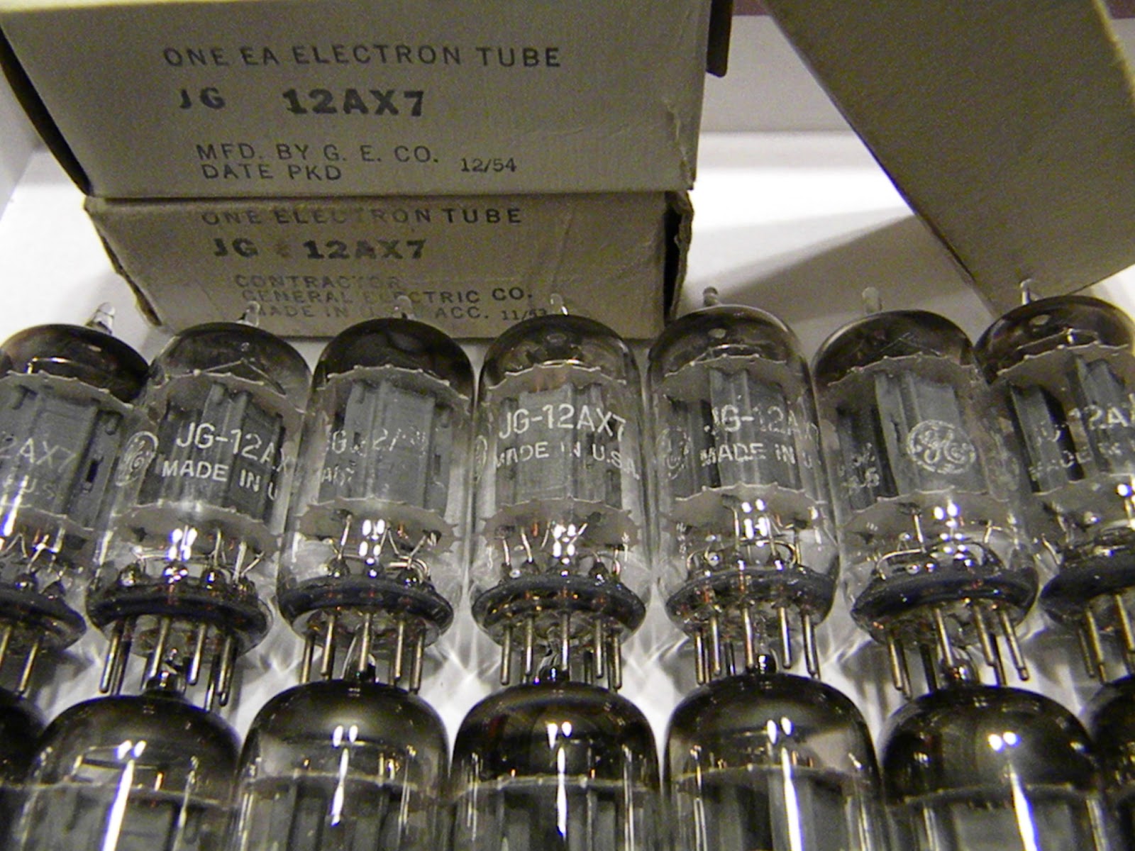 NOS Tube Store: GE JG 12AX7 Long Gray Plates Early 1950's