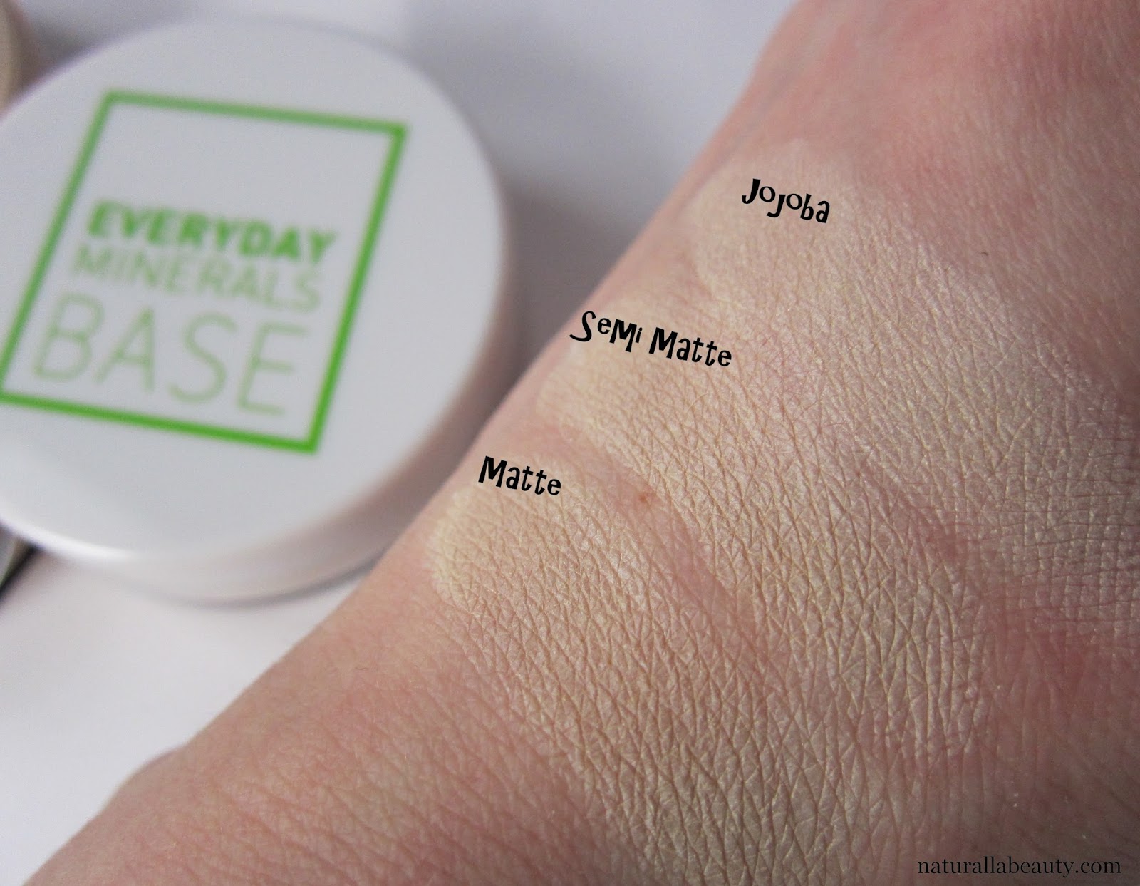 Everyday Minerals Foundation Comparison (Matte Base, Semi Matte Base ...