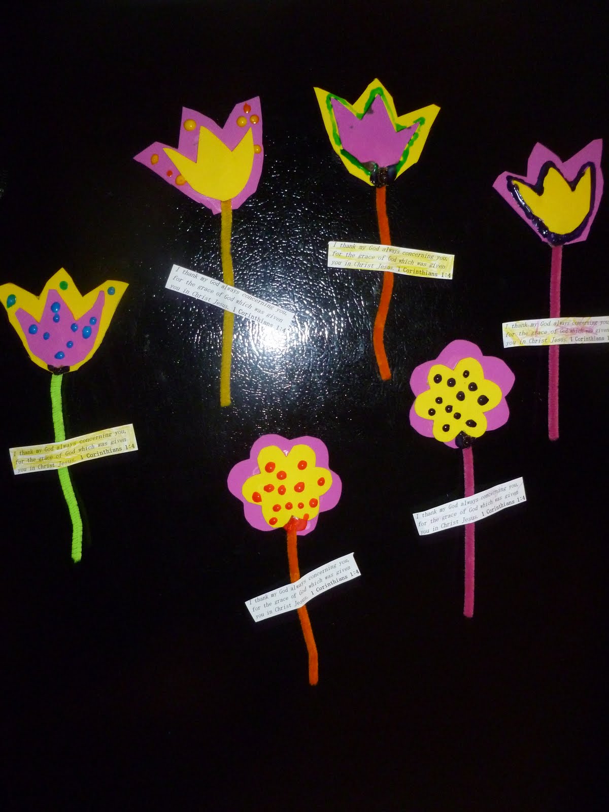 SCRIPTURE FLOWERS CRAFT - Mama to 6 Blessings