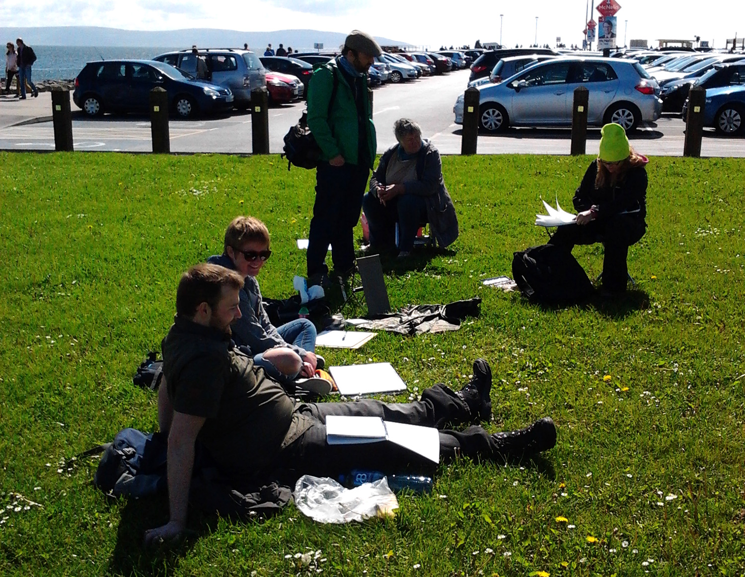 Urban Sketchers Galway: Drawing Galway 003 - The Prom, Salthill