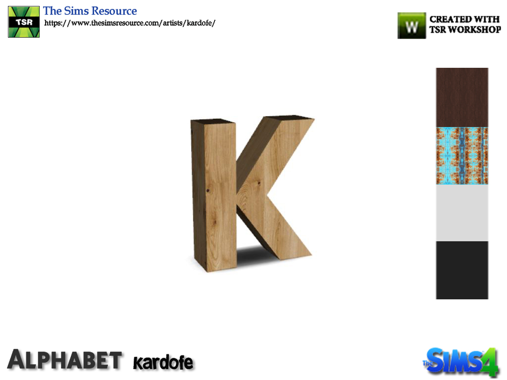 kardofe Creaciones Sims: ALPHABET