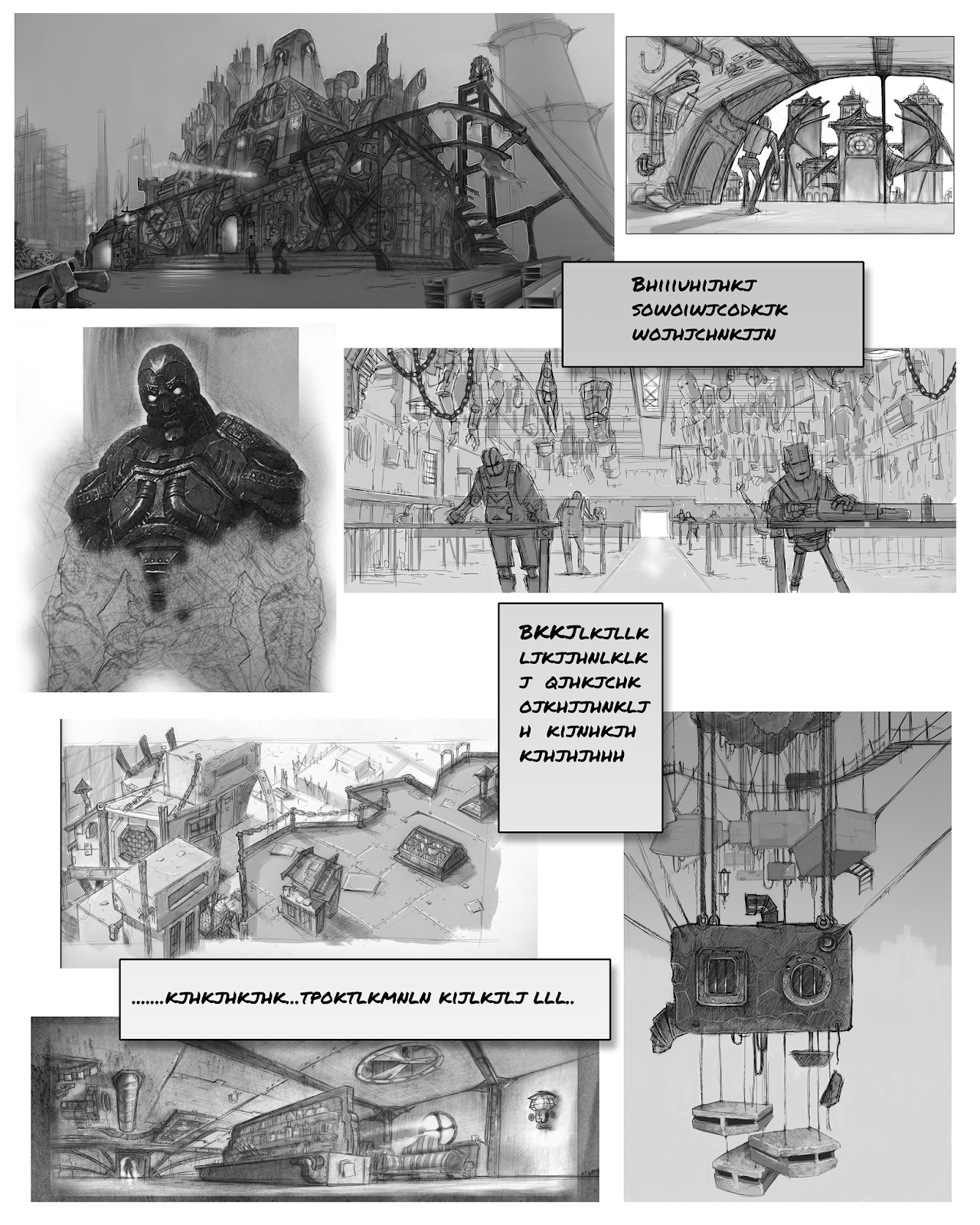 Tom.Zuber.Art: Graphic Comic rough layouts