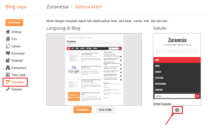 Cara Membuat Tampilan Blog Responsive Versi Mobile Espada Blog
