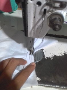 cara mudah membuat belahan manset tangan baju wanita