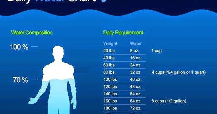 CHODAVARAMNET DAILY WATER CHART WATER REQUIREMENT FOR HUMAN BODY 