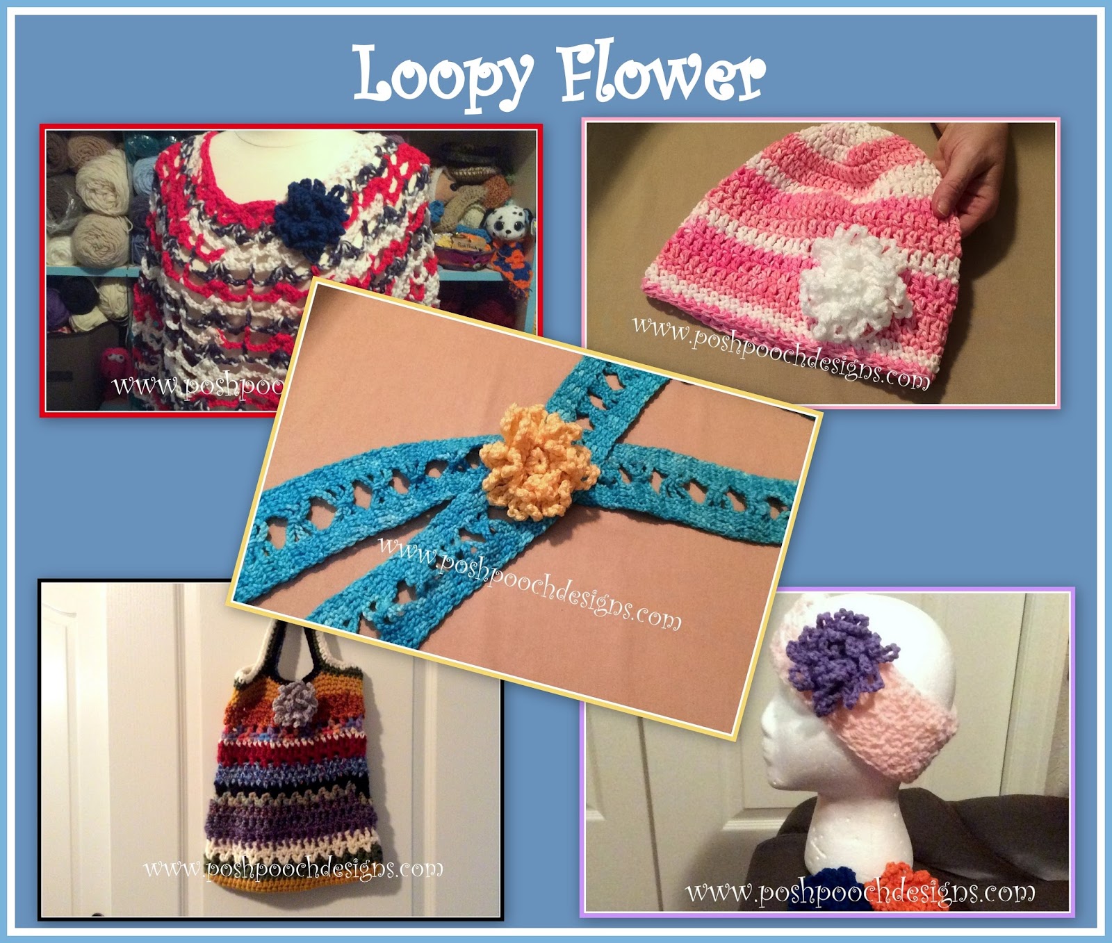 Posh Pooch Designs : Loopy Flower Crochet Pattern | Posh Pooch Designs