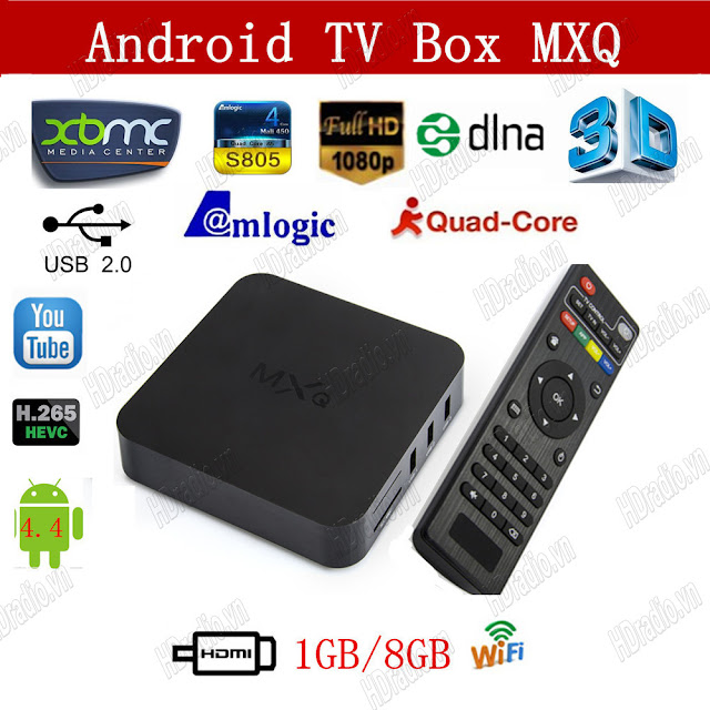 Cấu hình chính hãng Smart Box MXQ S805 giá rẻ