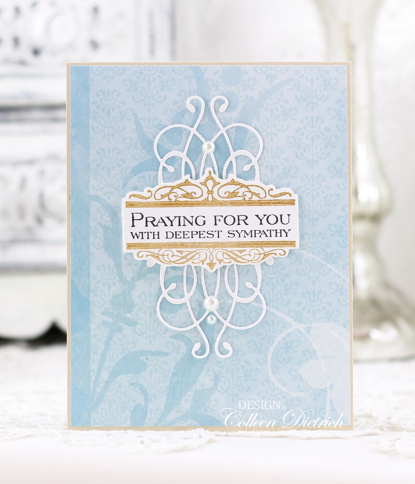 Gold & Blue Sympathy | Colleen Dietrich Designs