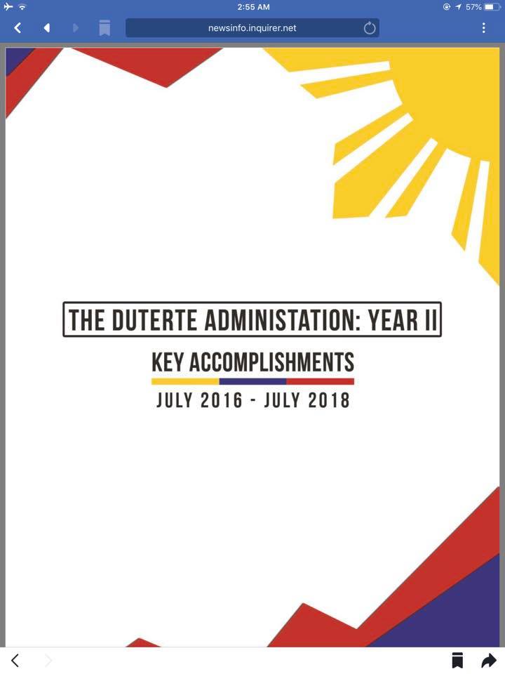 cover page of the Accomplishment Report