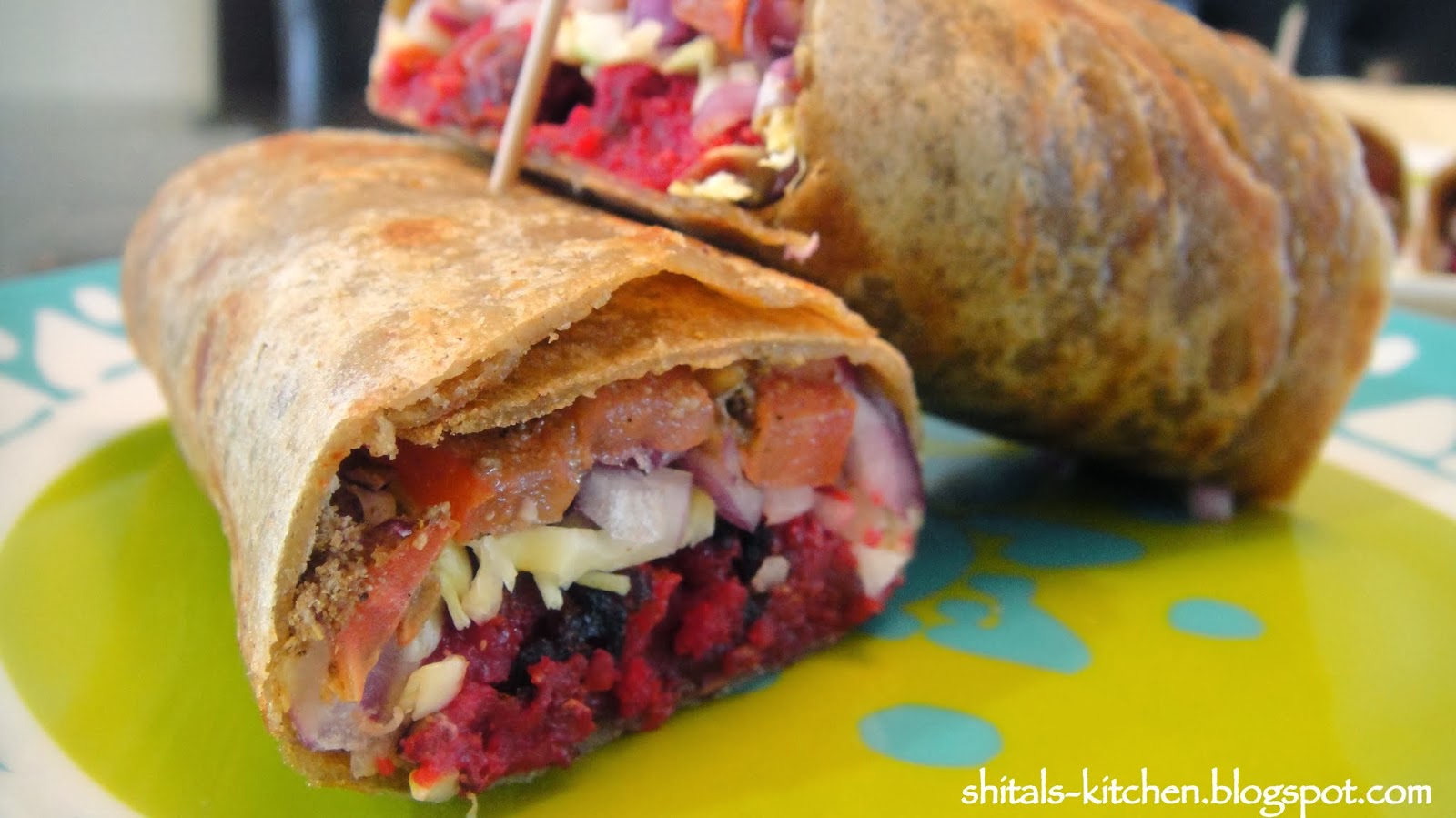 Shital's-Kitchen: Healthy Burger Wrap