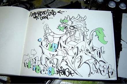 GRAFFITI FONTS: Graffiti Sketchbook