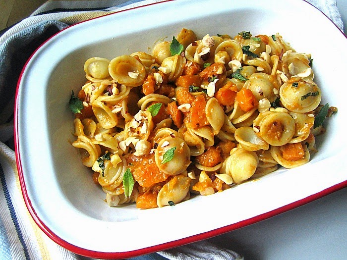 Orecchiette w/ Squash, Mint & Hazelnuts