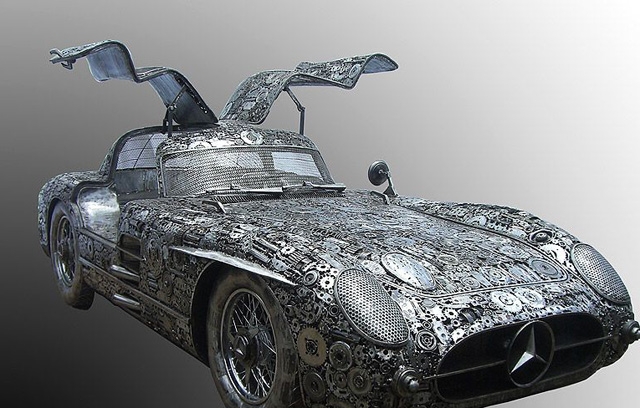 Mercedes replica is made from scrap - Replica Mercedes-Benz 300 SL ...