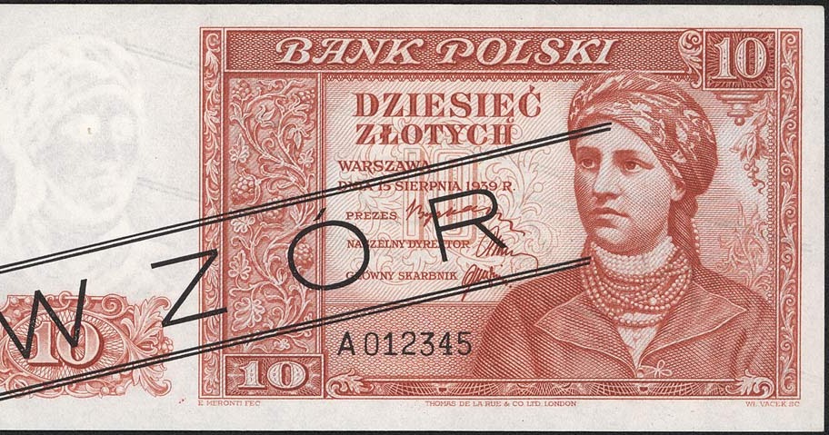 Poland banknotes 10 Polish Zloty banknote of 1939|World Banknotes ...