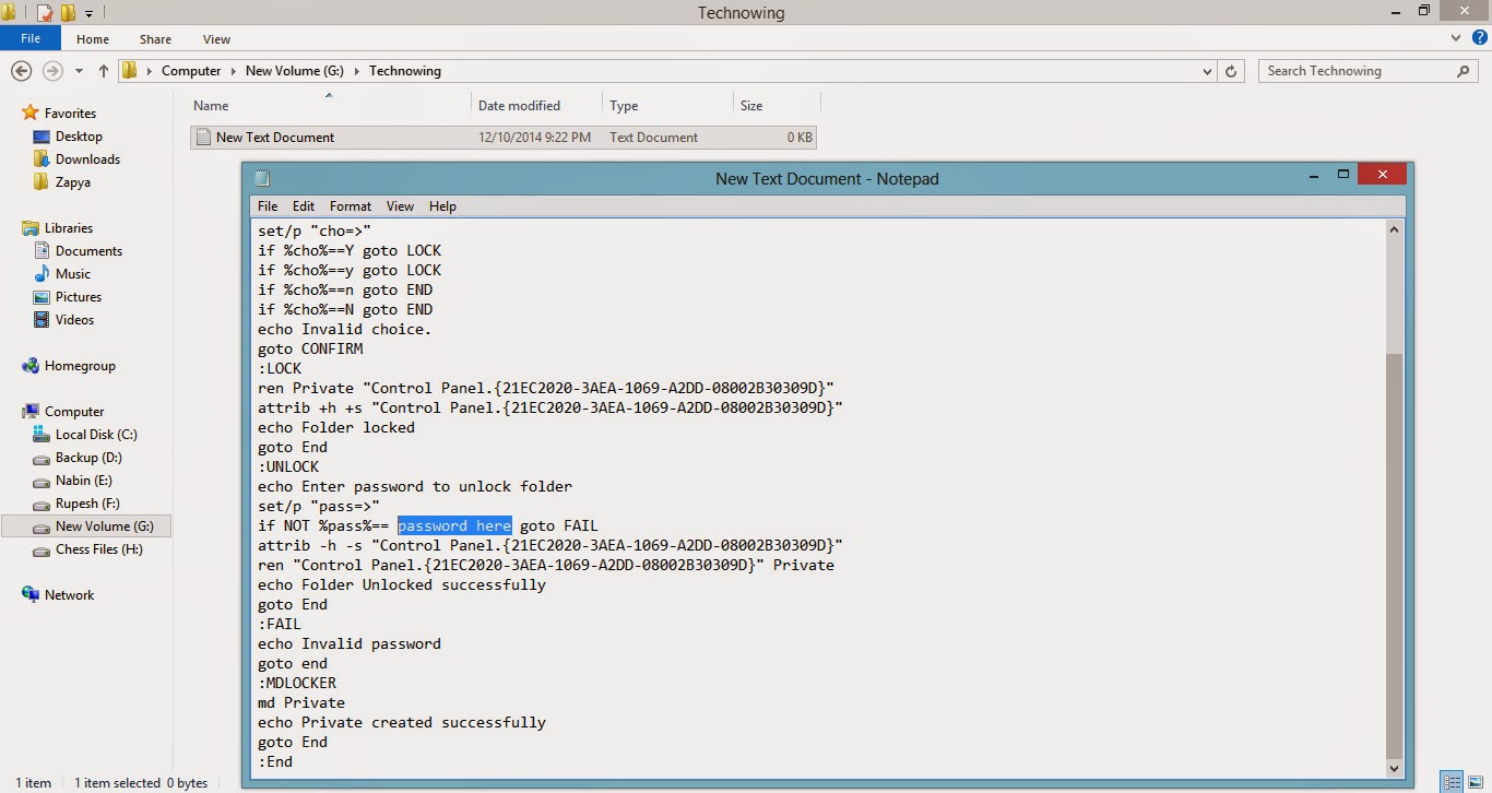 Create A Password Protected Folder In Few Steps Without Any Software Or Programming Skills