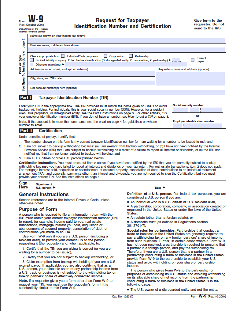 W 9 Acrobat Reader Fillable Form - Printable Forms Free Online