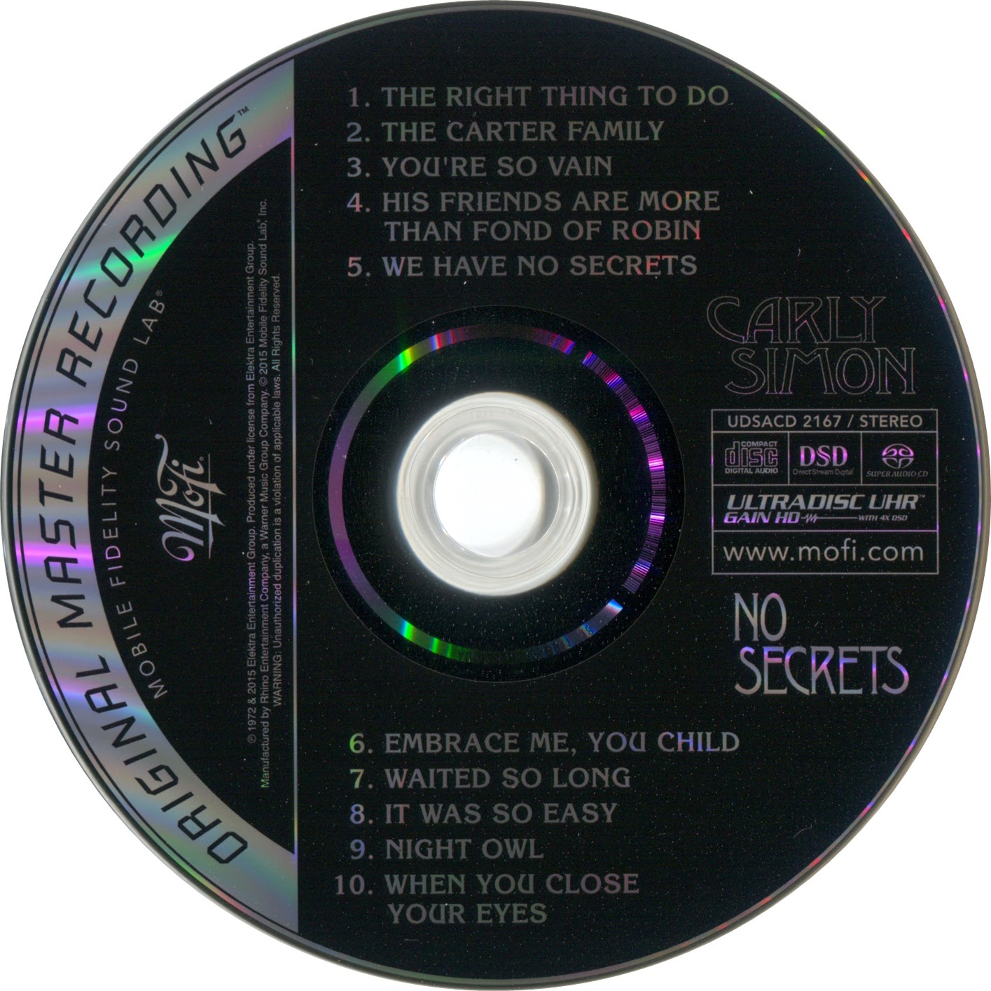 1972 No Secrets - Carly Simon - Rockronología