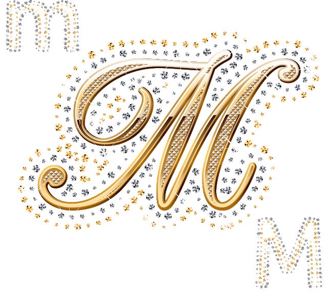 Abecedario Dorado con Brillantes y Chispas. - Oh my Alfabetos!